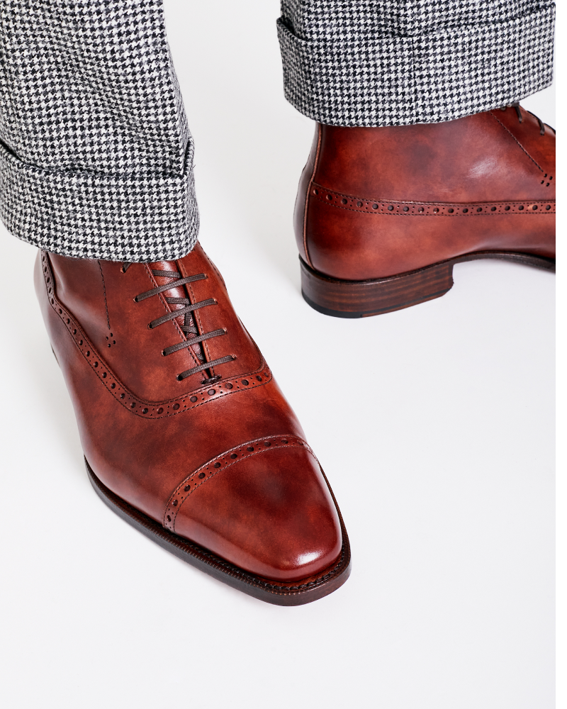 Museum Cognac Balmoral Brogue Boot - Cobbler Union