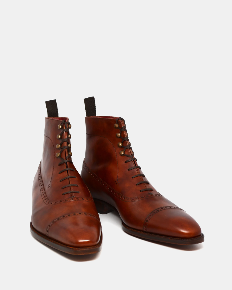Museum Cognac Balmoral Brogue Boot - Cobbler Union