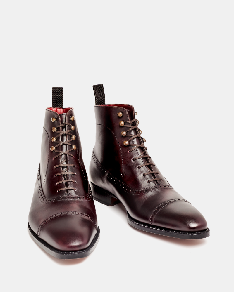 Museum Oxblood Balmoral Brogue Boot - Cobbler Union